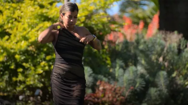 Norma Kamali Diana Dress worn by Yoly Rojas as seen in The Ultimatum ...