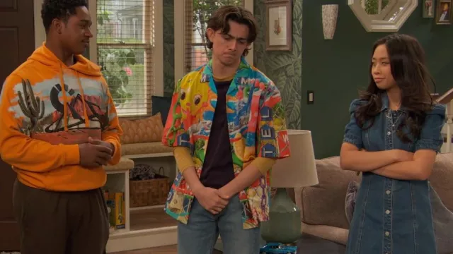 Topman Fairground Print Cotton Button Up Shirt worn by Neil (Felix ...