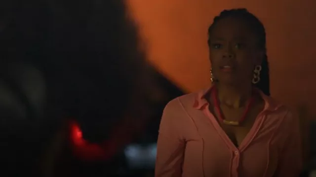 Pretty Little Thing Pink Mesh Long Sleeve Shirt worn by Mahogany Rose ...