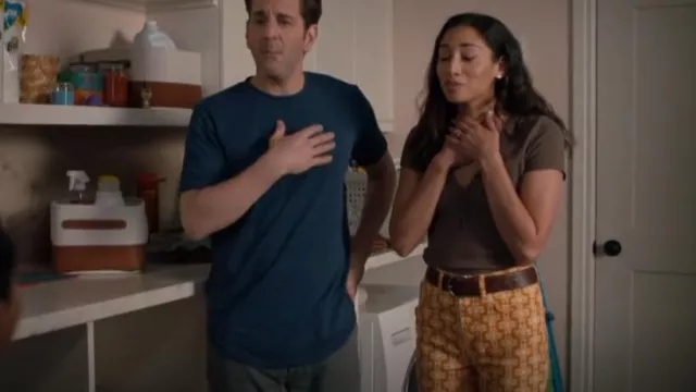 Zara Flare Print Jeans worn by Astrid (Meaghan Rath) as seen in ...