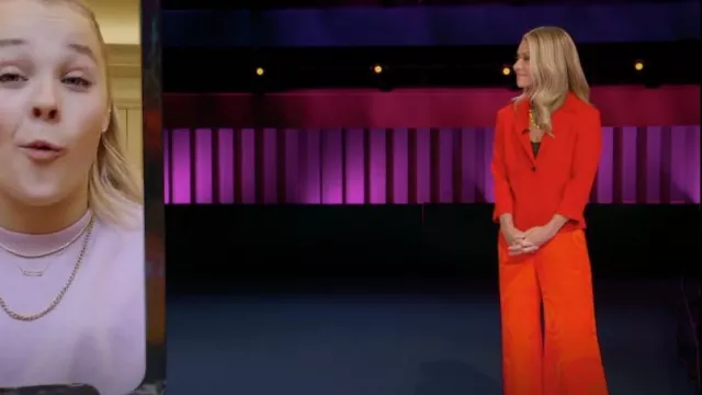 Silvia Tcherassi Grotte Jacquard Wide-Leg Pants worn by Kelly Ripa as seen in Generation Gap ...