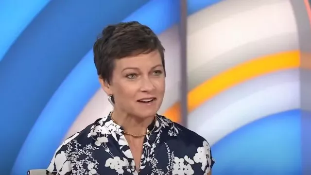 Vince Arboretum Floral Silk Top worn by Stephanie Gosk as seen in Today ...