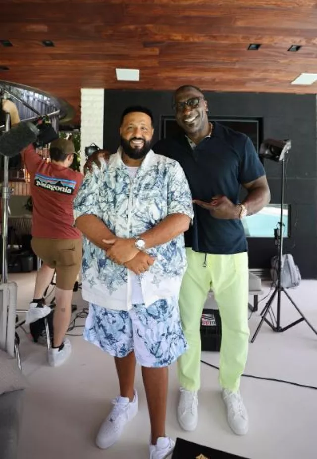 Louis Vuitton White & Blue Coral Print Shirt worn by DJ Khaled on the ...