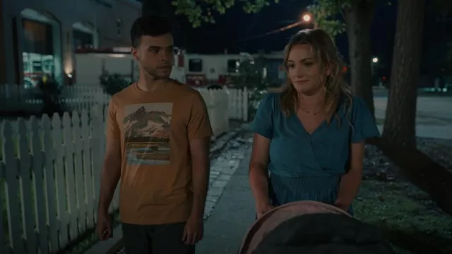 Old Navy Graphic Tee worn by Isaac Downey (Chris Medlin) as seen in ...