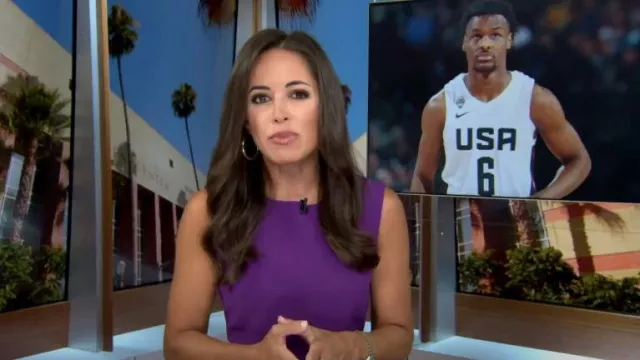 Diane Von Furstenberg Carrie Sheath Dress in Royal Purple worn by ...