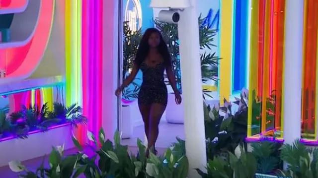 Fashion Nova Gen­er­a­tion Of Love Mesh Mi­ni Dress worn by Vickala as ...