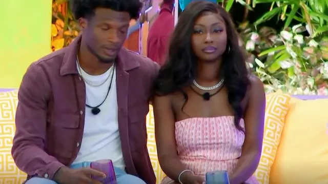 Nectar Clothing The Romance Geo Print Strapless Dress worn by Vickala ...