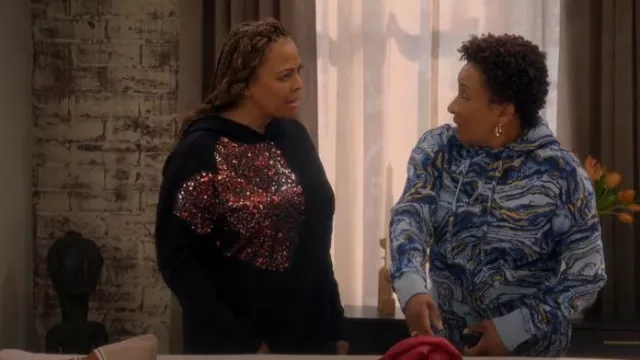 Twenty Montreal Crystal Azurite Hyper Reality Knit Hoodie worn by ...