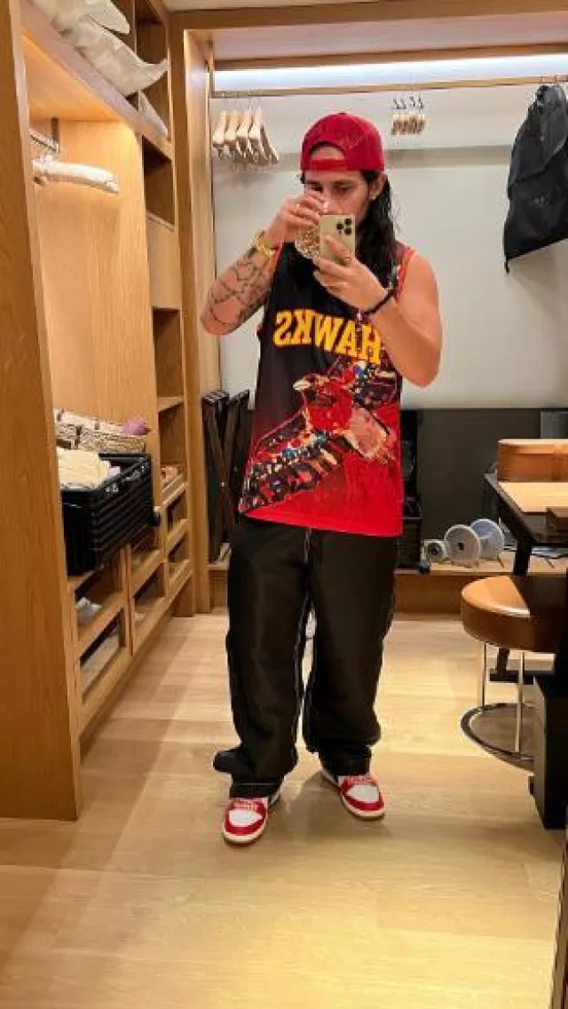 Nike Dunk SB Low x Frame Skate Habibi sneakers worn by Russ on his ...