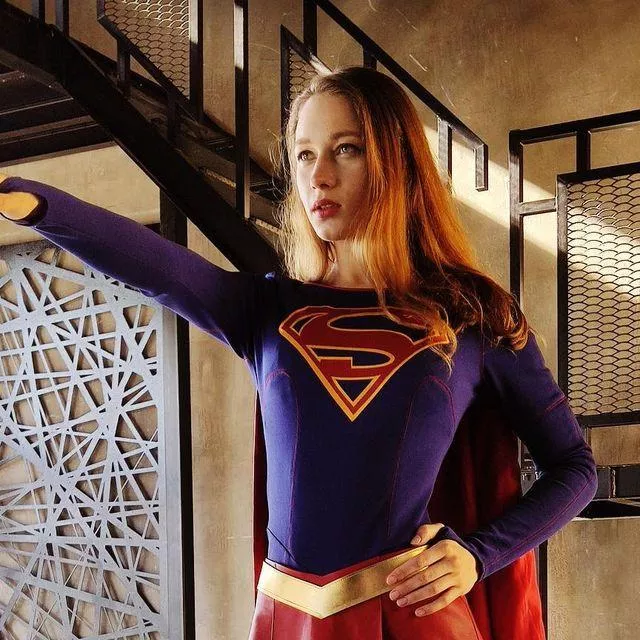 Supergirl costume worn by Ann Adeling on the Instagram account of ...