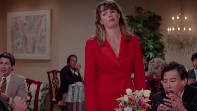 Red Blazer Jacket worn by Nadia Gates (Kim Basinger) in Blind Date ...