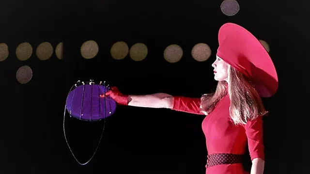 Purple Purse held by Celeste Martin (Kim Basinger) in My Stepmother Is ...