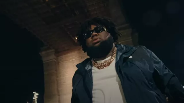 Versace Eyewear Black & Gold Medusa Biggie Sunglasses worn by Rod Wave ...