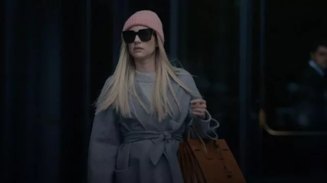 Max Mara Cashmere Ludmilla Wrap Coat in Light Grey worn by Madison ...