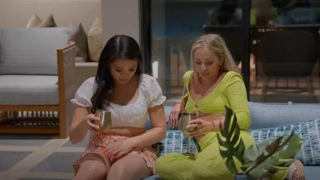 Majorelle Sahara Knit Top worn by Renee Poche as seen in Love Is Blind ...