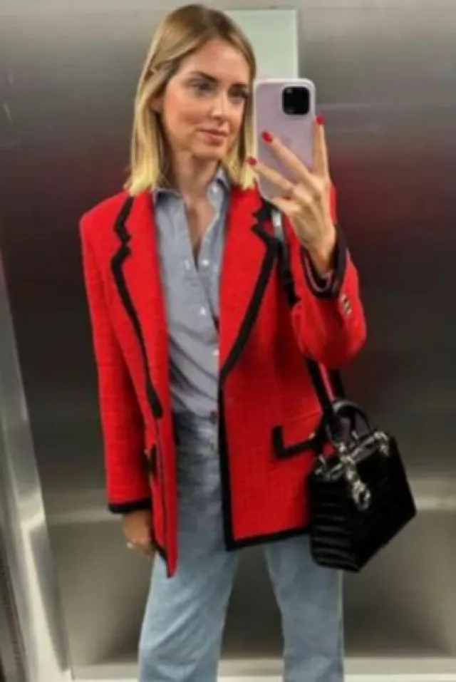 Alessandra Rich Oversized Piped Checked Wool-Blend Boucle-Tweed Jacket ...