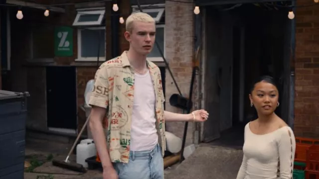 Reclaimed Vintage Inspired Short Sleeve Shirt Co-ord worn by Cameron ...