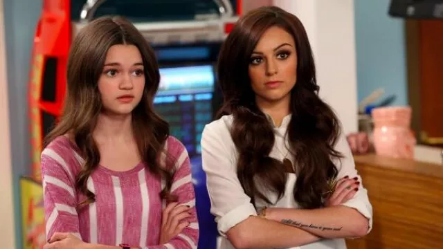 Arden B Fitted Pink Mid Dolman Hem Sweater worn by Katie Knight (Ciara ...