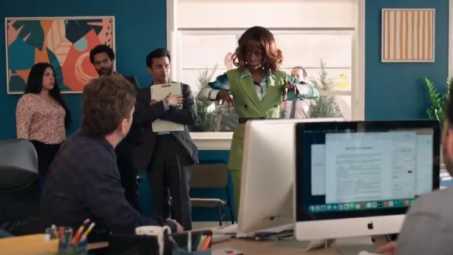 Zara Belt­ed Vest worn by Marla (Lisa Codrington) as seen in Children ...