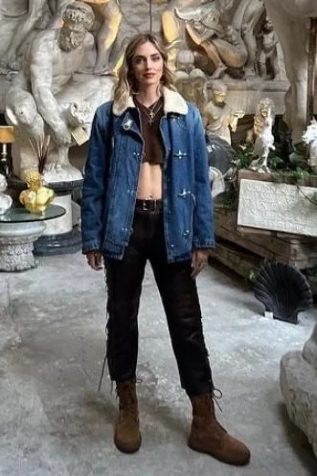 Fay Blue Denim 4 Ganci Jacket usado por Chiara Ferragni en su historia ...