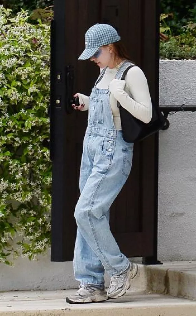 Miu Miu Check Printed Baseball Hat worn by Sydney Sweeney in Los ...
