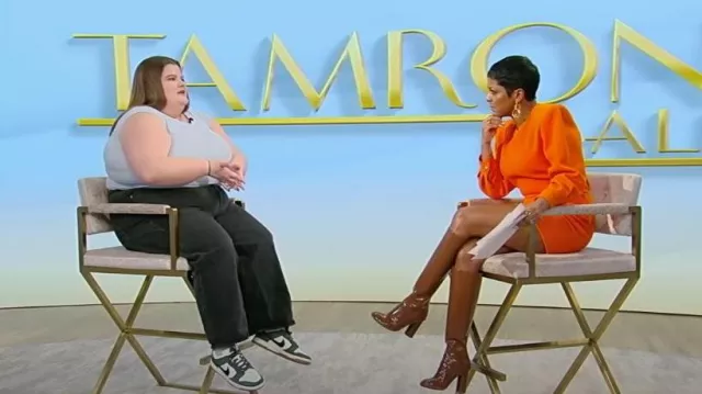 Bottega Veneta Atomic 90MM Leather Knee-High Boots worn by Tamron Hall ...