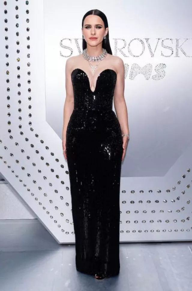 Swarovski X Skims Body Chain worn by Rachel Brosnahan at Opening of ...