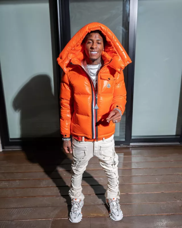 Guapi Cream Leather Stacked Cargo Pants worn by YoungBoy Never Broke ...