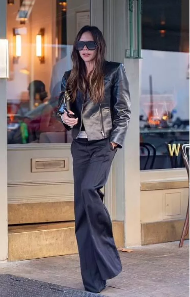 Victoria Beckham Layered Mask in Black worn by Victoria Beckham at ...