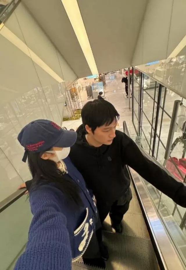 Bode Blue Mead­ow Cardi­gan worn by Jennie Kim on the Instagram on her ...