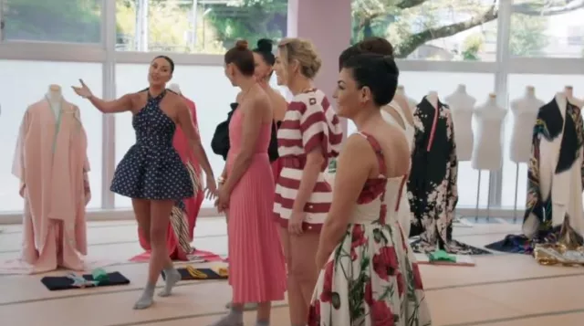 Zimmermann Won­der­land Striped Short worn by Victoria Rees as seen in ...