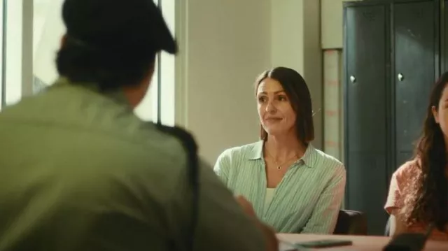 Zara Striped Linen Blend Shirt worn by Amy Silva (Suranne Jones) as ...