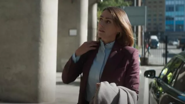 Rails Andie Semi Frill Neck Blouse worn by Amy Silva (Suranne Jones) as ...