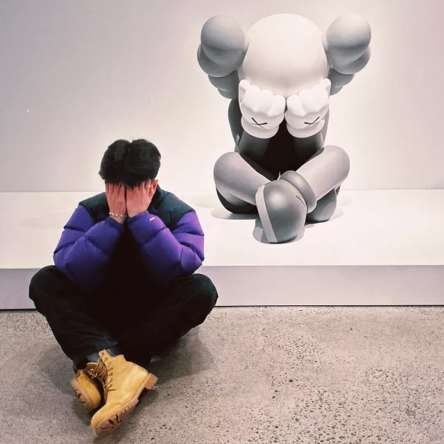The North Face Puffer Jacket in purple worn by Zane Burko on his ...