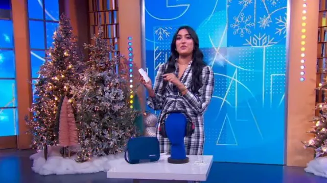 Veronica Beard Copelyn Plaid Cotton-Blend Shirt Dress worn by Reena Roy ...