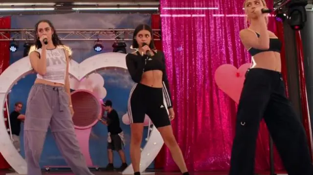 Adidas Training Hyperglam Long Sleeve Crop Top Worn By Charlie Levett Miah Madden As Seen