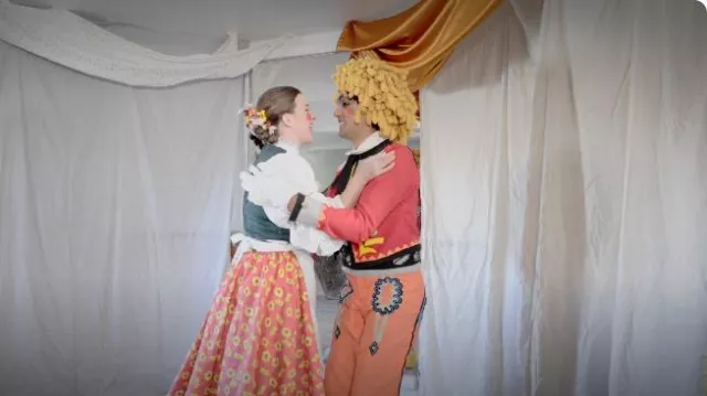 Printed Skirt worn by Sarah Hurrah in Doll on a Music Box | Spotern