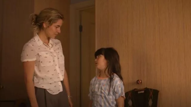 Marcs Flock 'n' Roll Silk Shirt worn by Olympia 'Oly' Chalmers-Davis ...