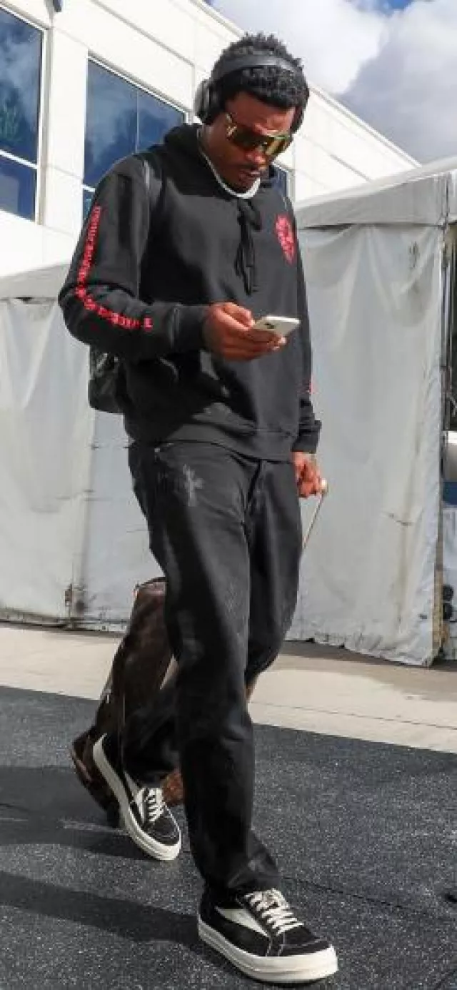 Rick Owens Black Suede 'Vintage' Sneakers worn by Derwin James Jr. on ...