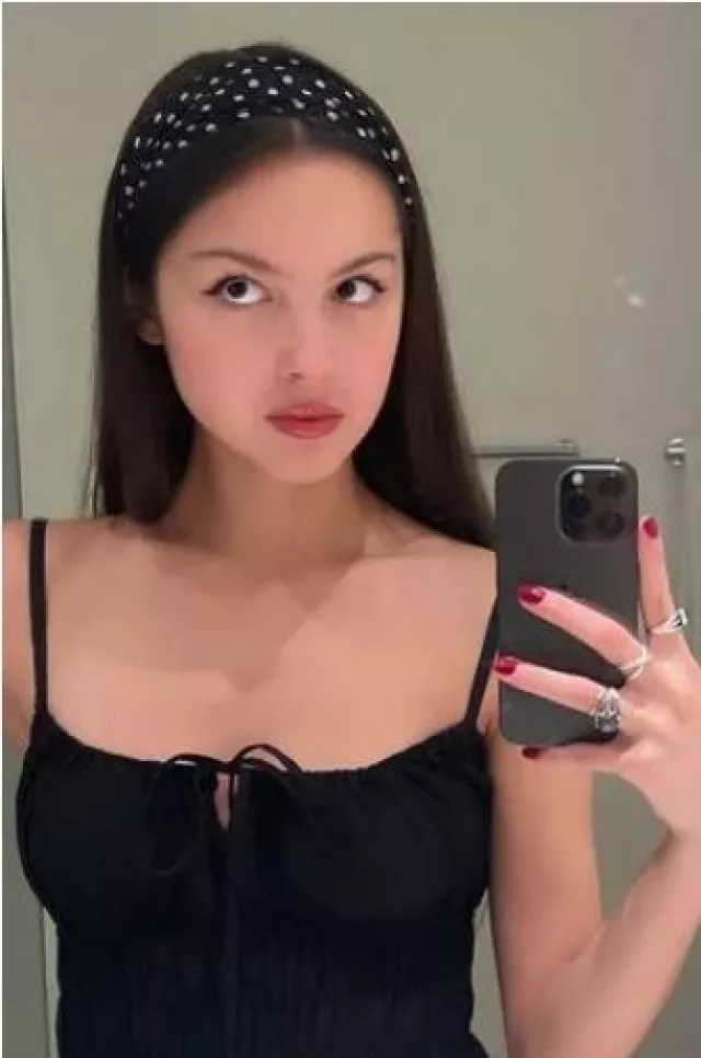 Ciao Lucia Gabriela Dress in Black Cotton worn by Olivia Rodrigo on her ...