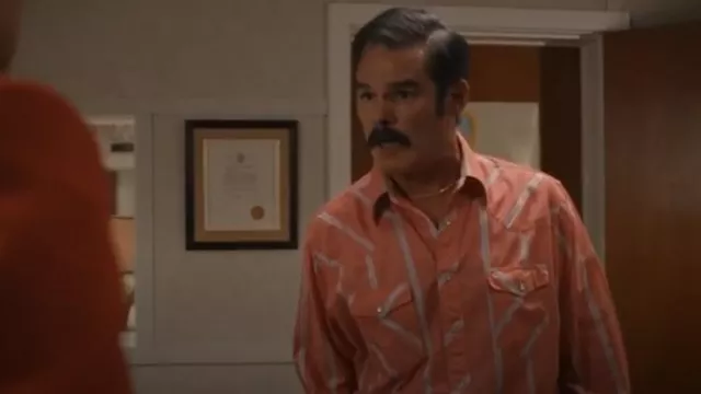 Wrangler Coral Shirt worn by Mr. Chafe (Lawrence Barry) as seen in Son ...