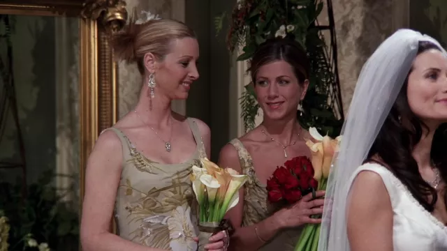 Chetta B Floral Bridesmaid Dress worn by Phoebe Buffay (Lisa Kudrow) as ...