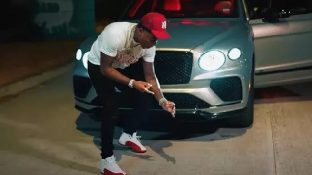 Nike Jordan 12 Retro 'Cherry' sneakers worn by Yungeen Ace in Blood ...