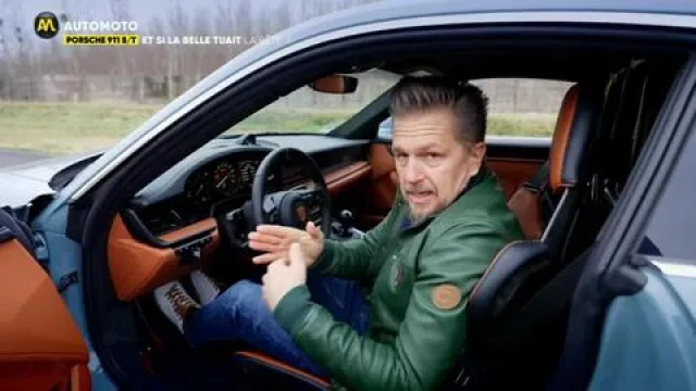 Le blouson en cuir vert Racing 24h Le Mans porté par Jean-Pierre Gagick ...