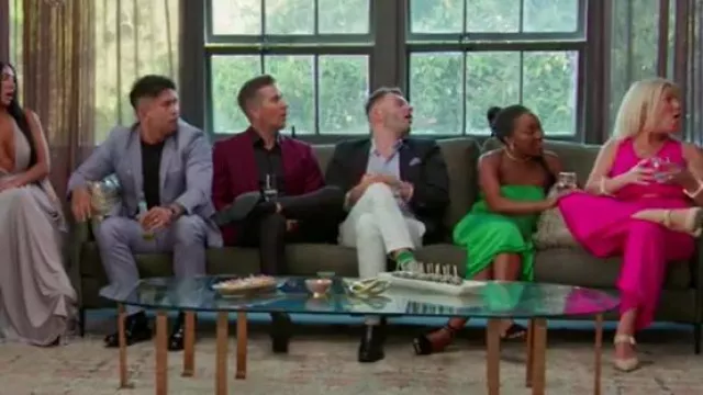 Bec & Bridge Moon Dance Stra­less Dress Emer­ald Green worn by ...