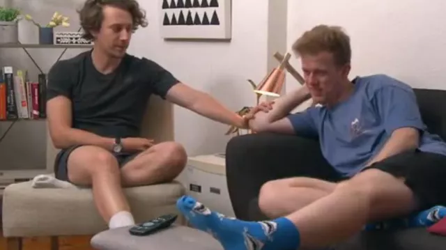 They Are The Socksmith Shark Attack Socks worn by Symon Lovett as seen ...