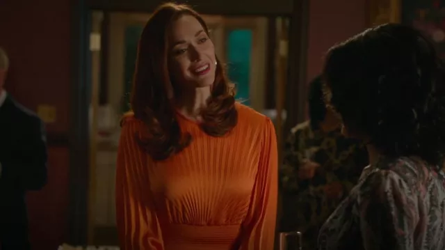 A.L.C. Behati Pleated Asymmetric Dress worn by Abigail Pershing (Sarah ...