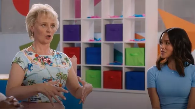 Tommy Hilfiger Tie-Front Tee worn by Val Szalinsky (Sarah McVie) as ...