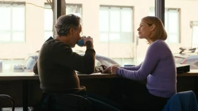 Autumn Cashmere Rib Crew - Hyacinth worn by Nurse Doris (Lorena Diaz ...