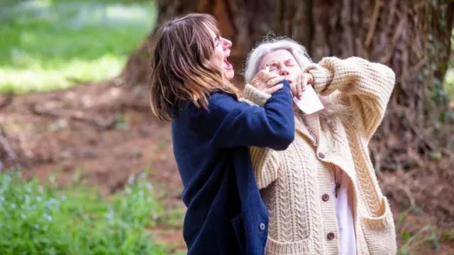 The knitted vest worn by Edna (Robyn Nevin) in the movie Relic | Spotern